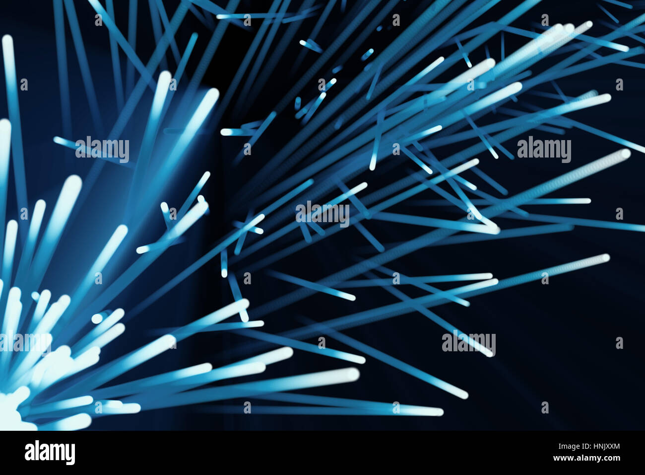 Abstract particles background, explosion with particles and light beam ...