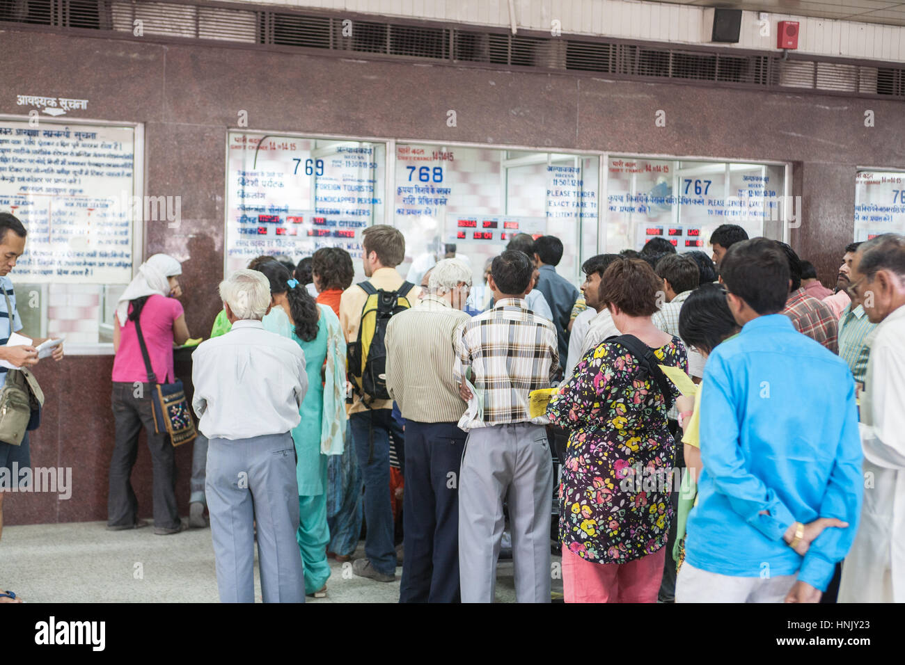 In line,queue,for train ticket,tickets,at,Jaipur,Junction,train,rail ...