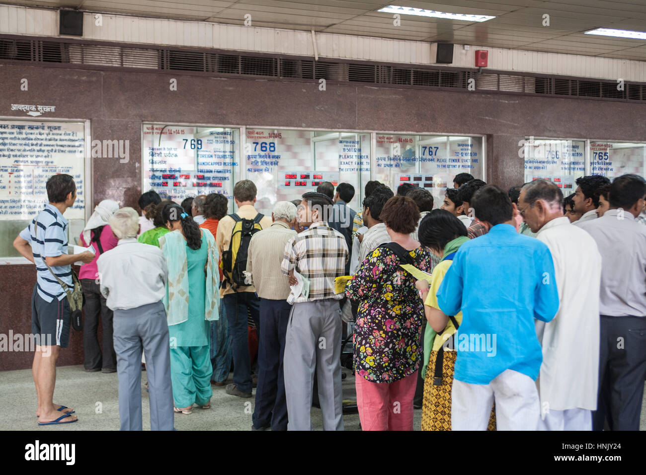 In line,queue,for train ticket,tickets,at,Jaipur,Junction,train,rail ...