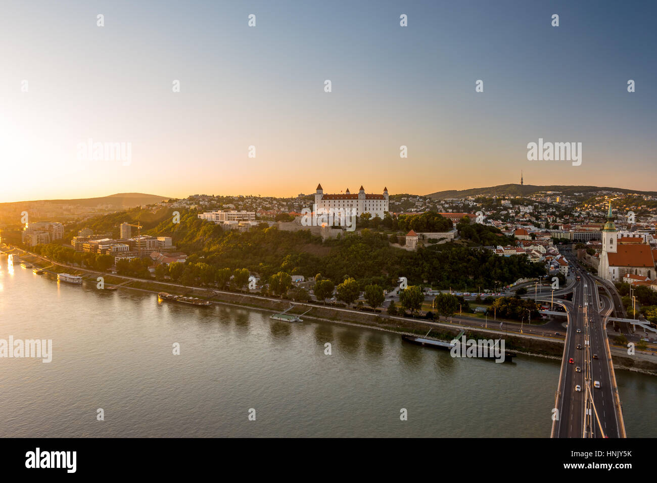 Bratislava castle in capital city of Slovak republic. Architectural ...