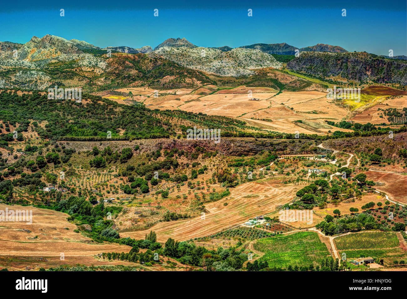Aerial top view of a landscape in Andalusia, Spain Stock Photo - Alamy