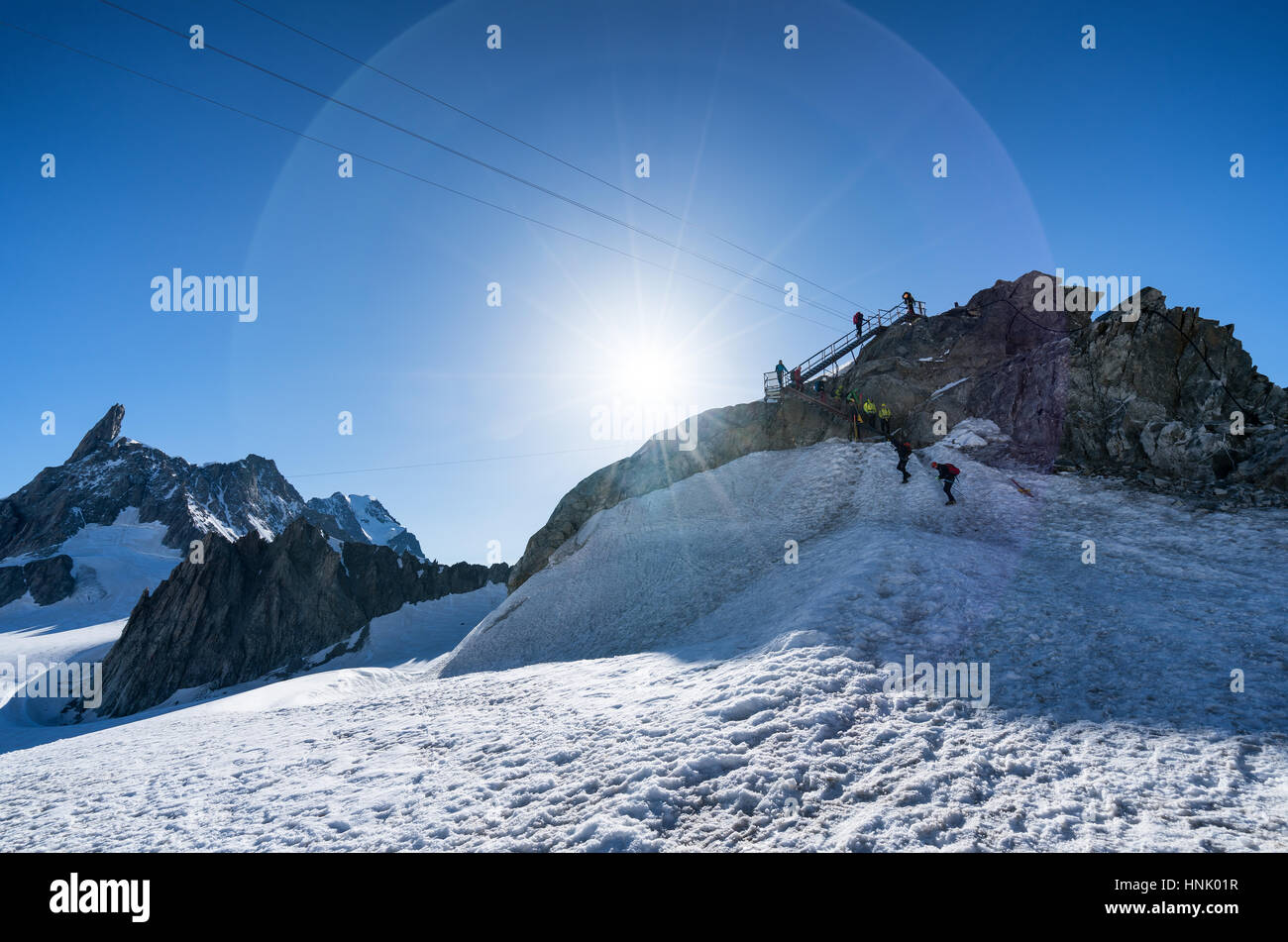 Just leaving Helbronner, Courmayeur, Italy, Alps, Europe, EU Stock ...