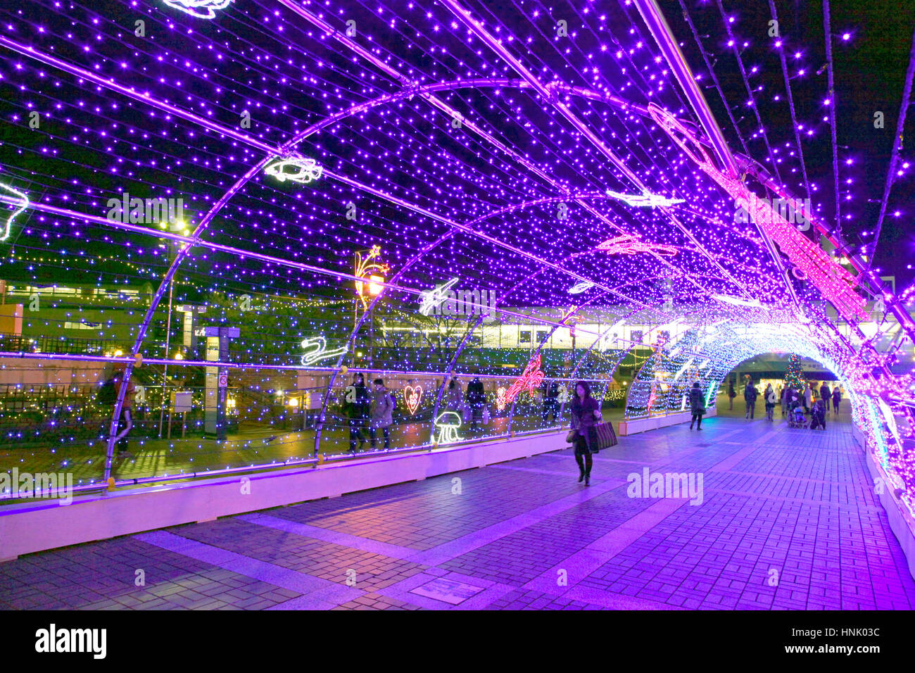 The Tama Center Illumination Aquarium Tama city Tokyo Japan Stock Photo ...