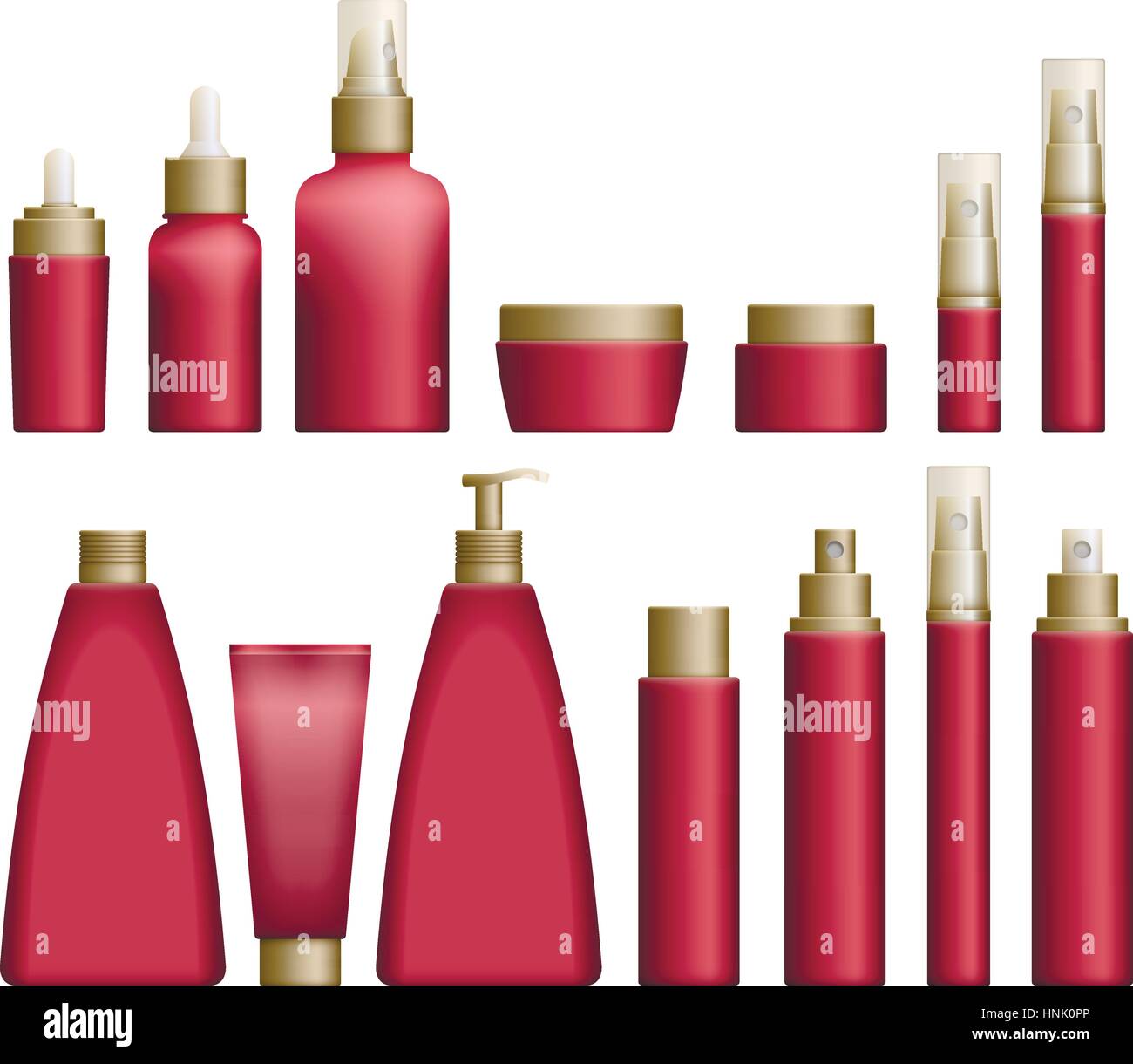 Skin and hair care bottles Stock Vector Images - Alamy
