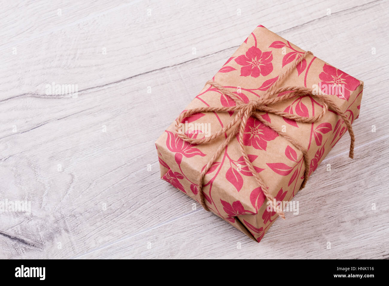 Gift wrapped with rope Stock Photo - Alamy
