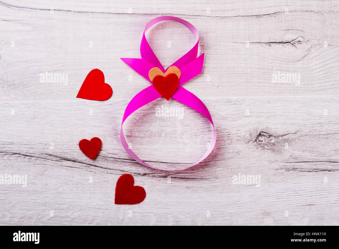 Ribbon in shape of 8 Stock Photo - Alamy