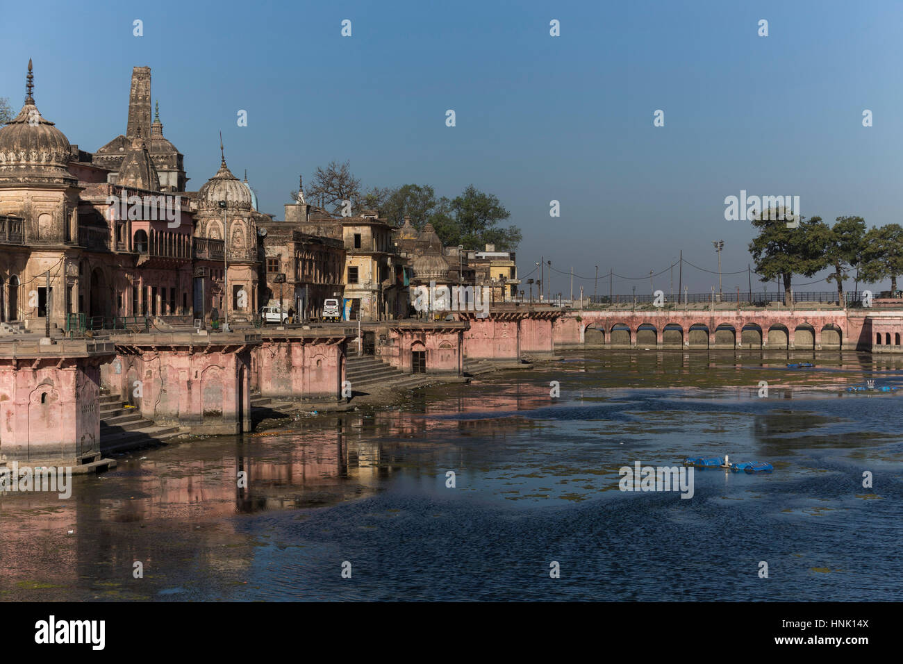 Ram Paidi ghat on Sarayu river, Ayodhya, Uttar Pradesh, India Stock ...