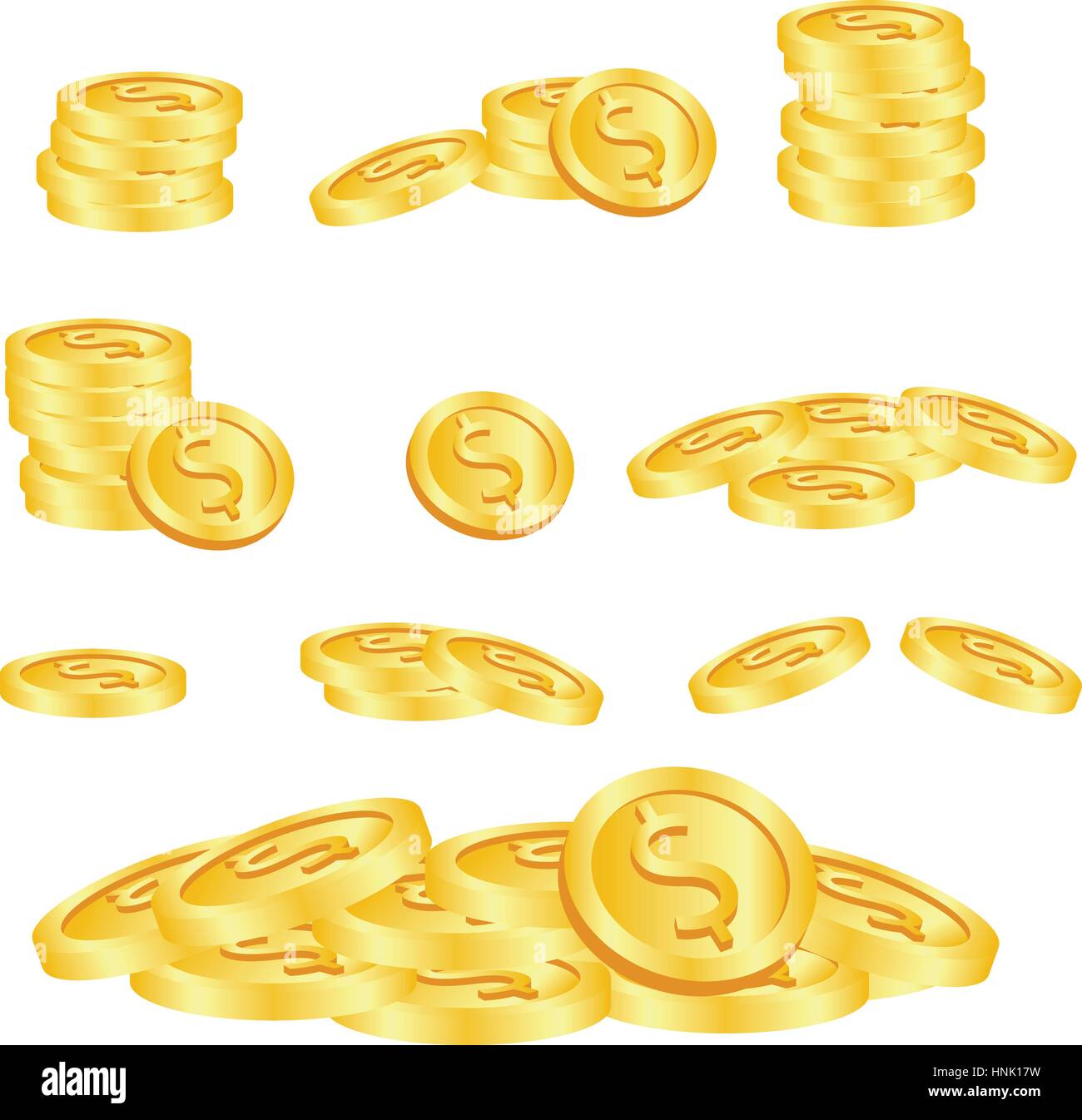 gold coins set Stock Vector Image & Art - Alamy