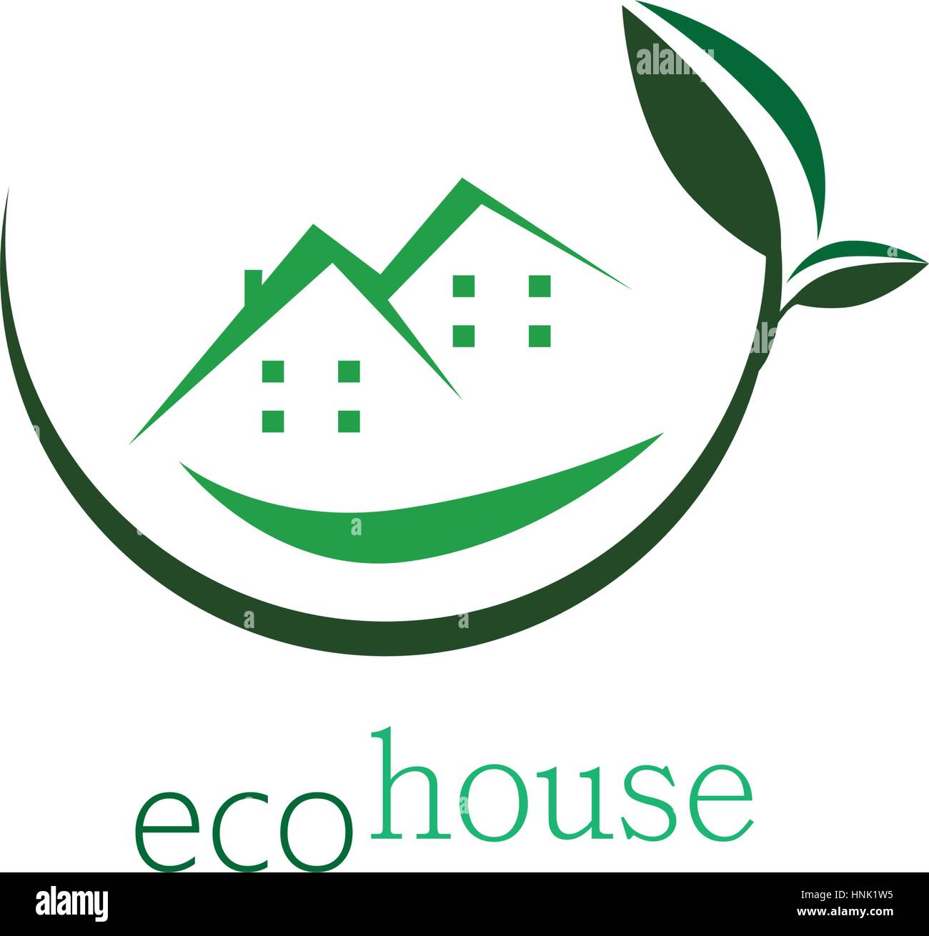 Eco House Logo Template Stock Vector Image & Art - Alamy