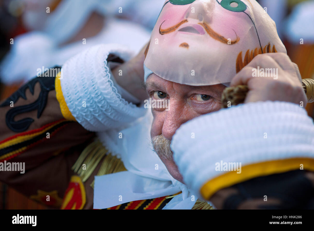 Belgium, carnaval of Binche. UNESCO World Heritage Parade Festival ...