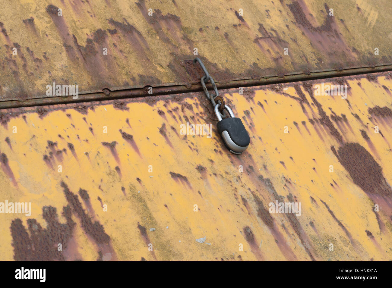 Padlock securing metal tool security box. Abstract metaphor for login ...