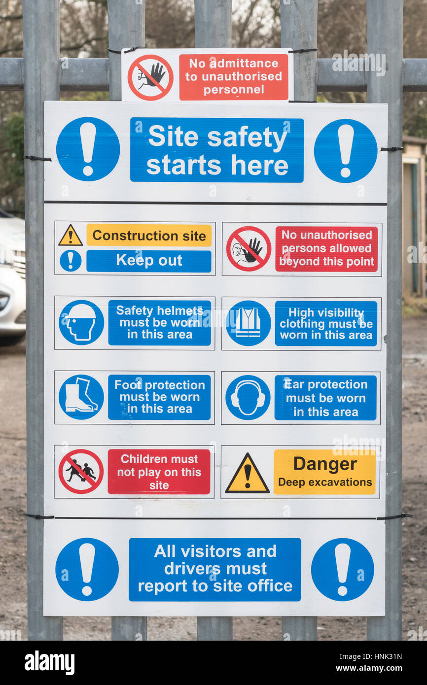 Construction site warning pictograms hi-res stock photography and ...