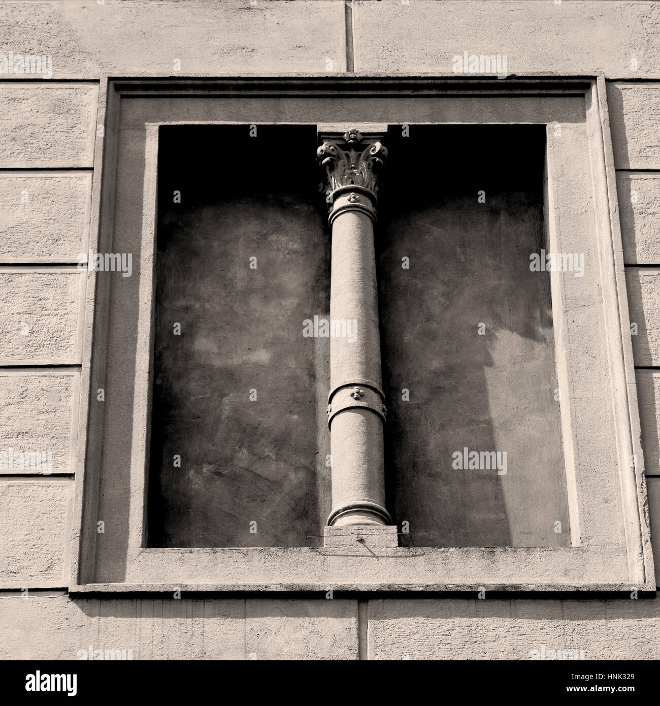 in italy antique historical medieval decoration wall and window Stock ...