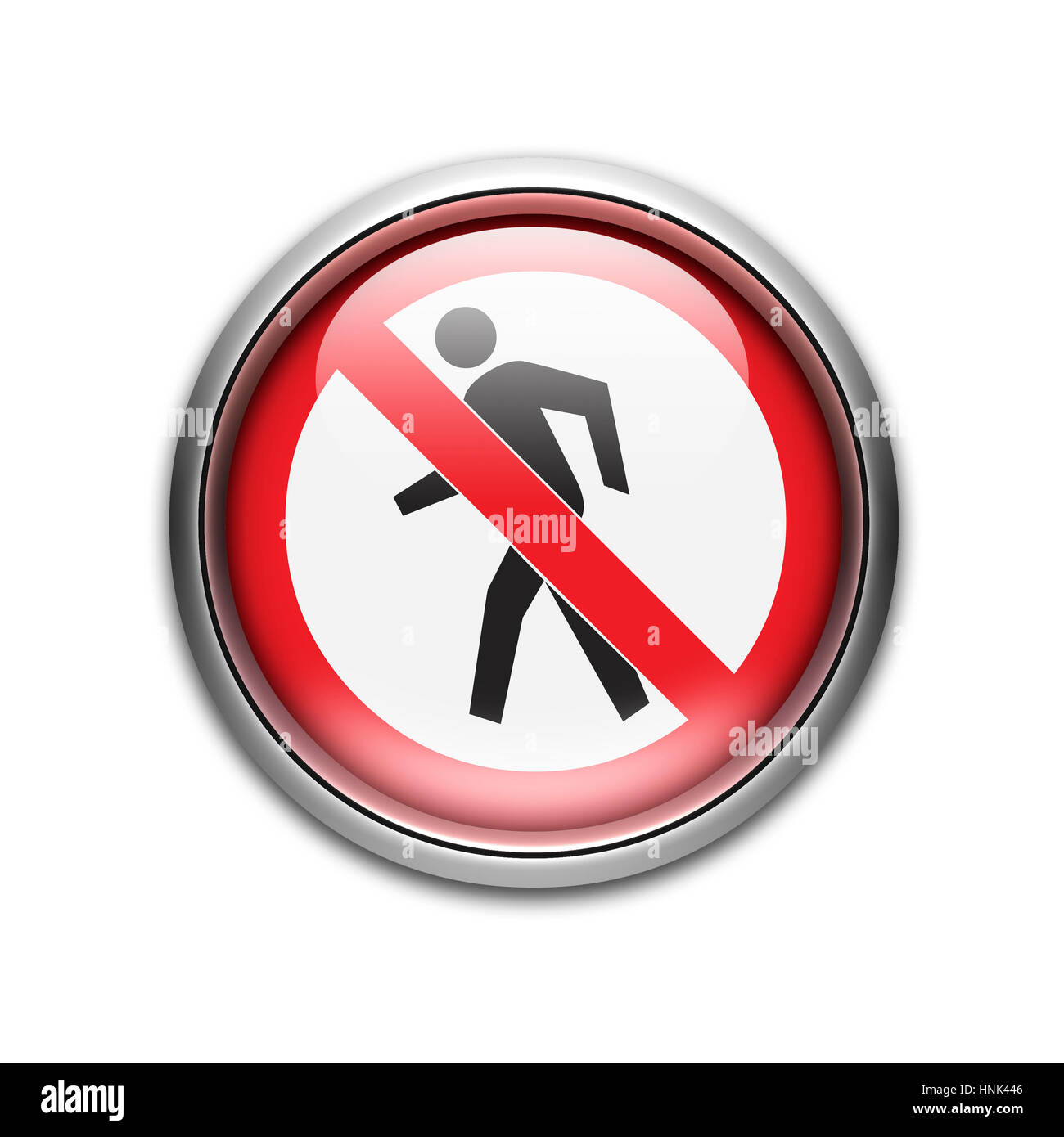No pedestrians - road sign Stock Photo - Alamy