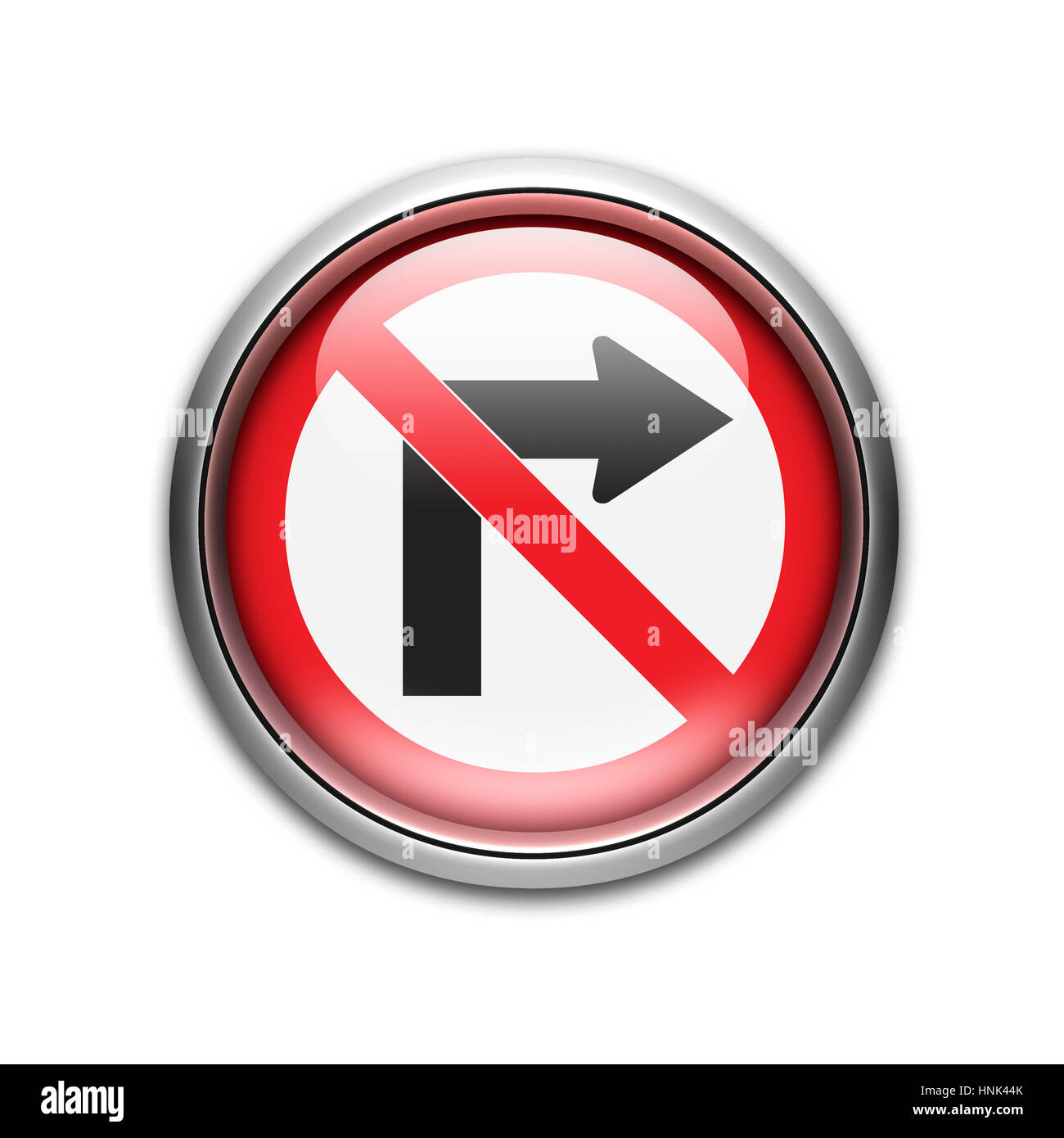 No right turn - road sign Stock Photo - Alamy