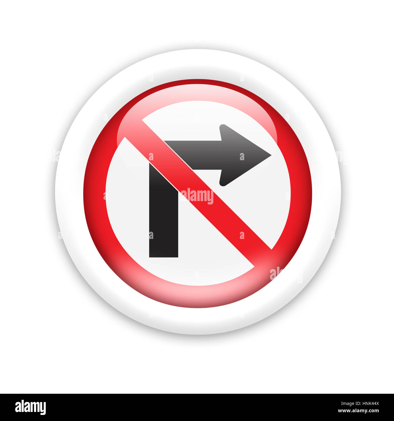 No right turn - road sign Stock Photo - Alamy