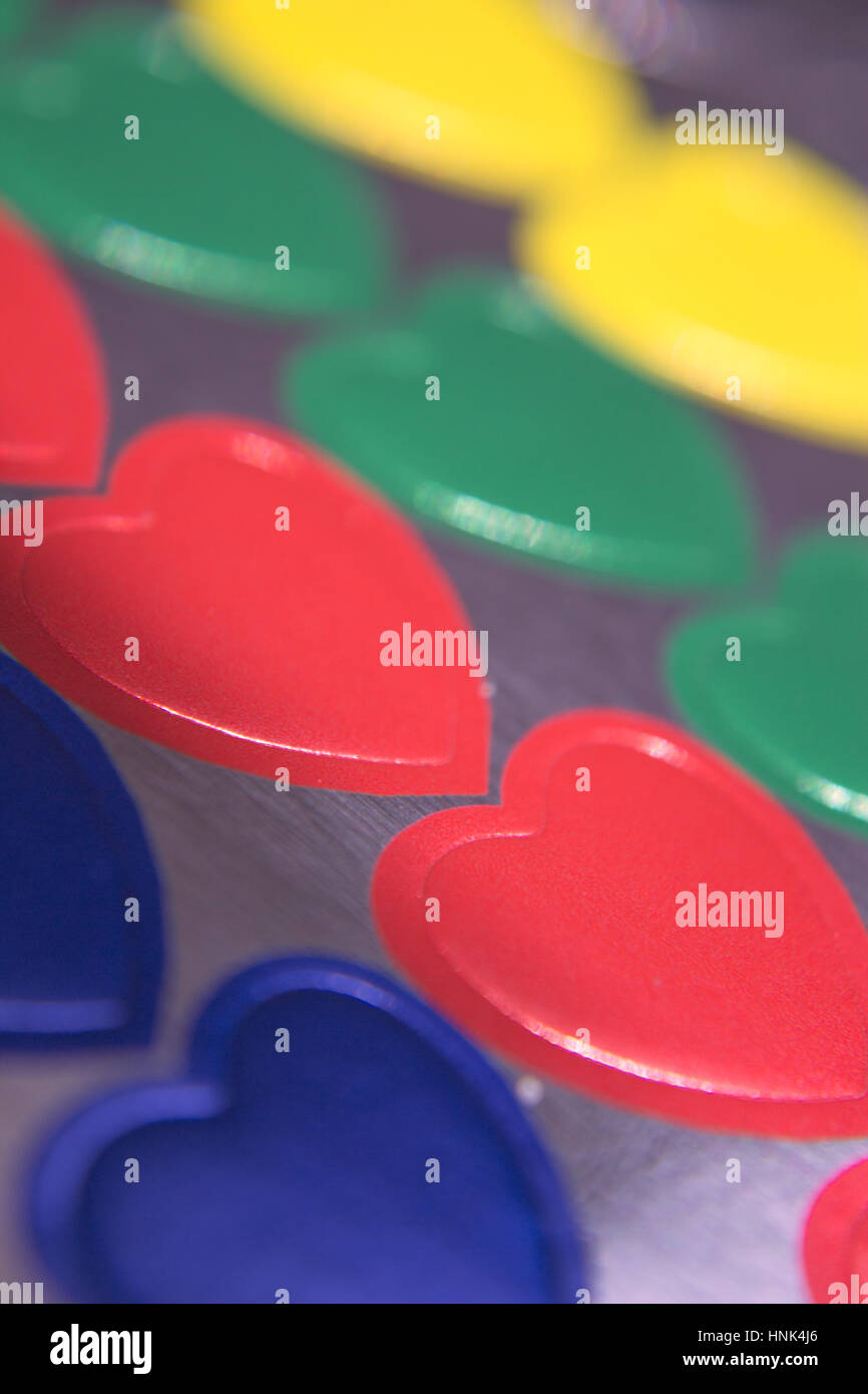 Multiple hearts of different colors Stock Photo - Alamy