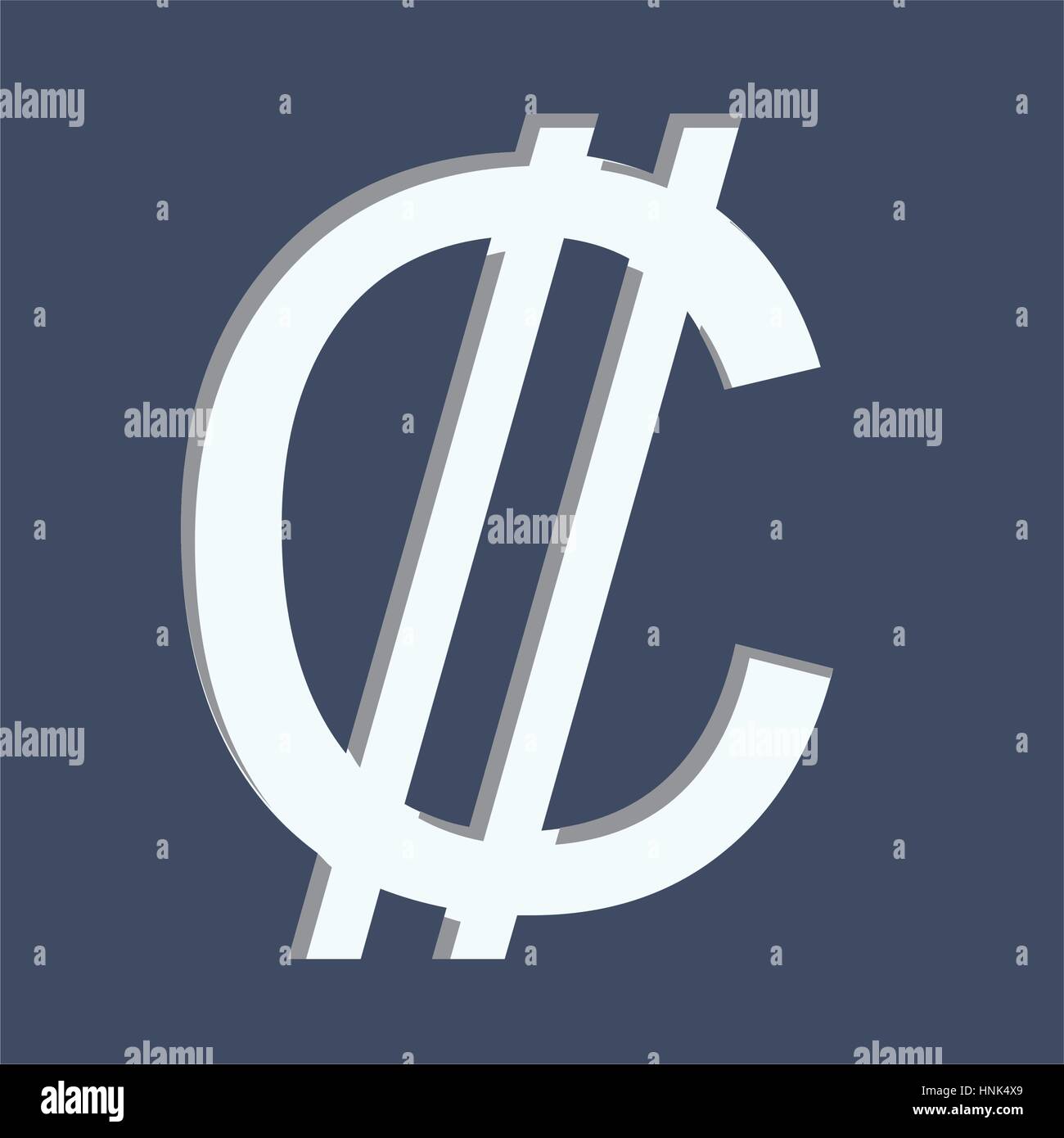 Colon currency symbol icon image, vector illustration Stock Vector ...