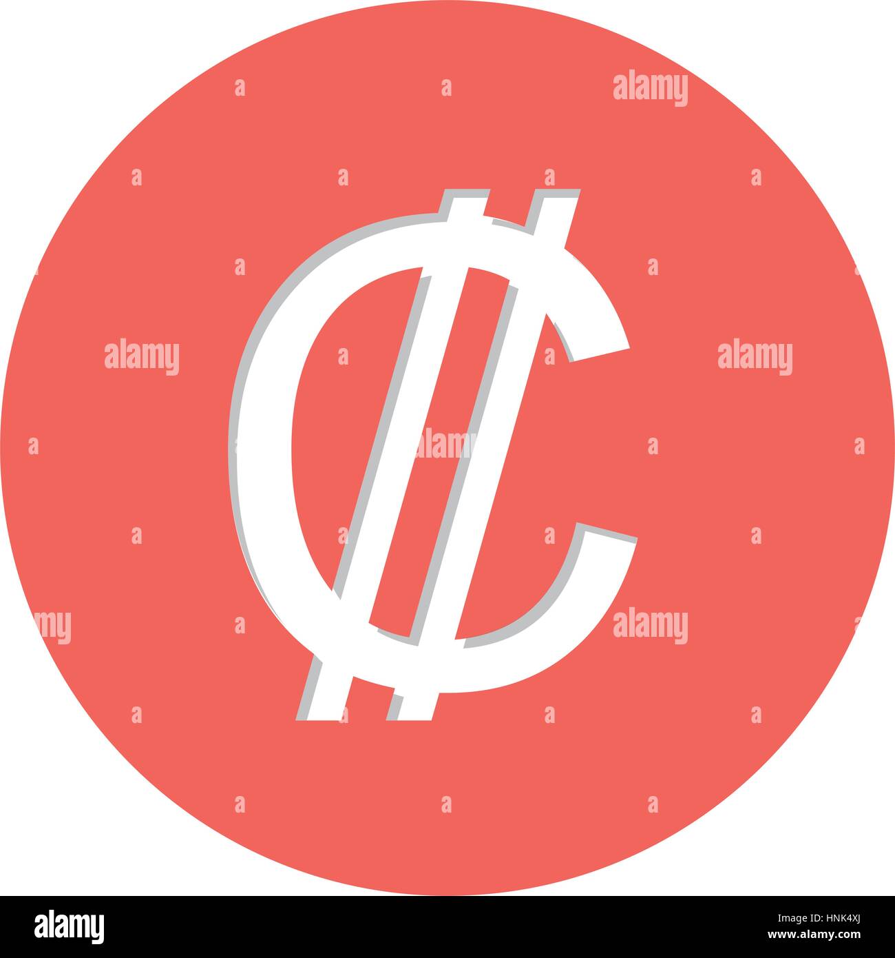 Colon currency symbol icon image, vector illustration Stock Vector ...