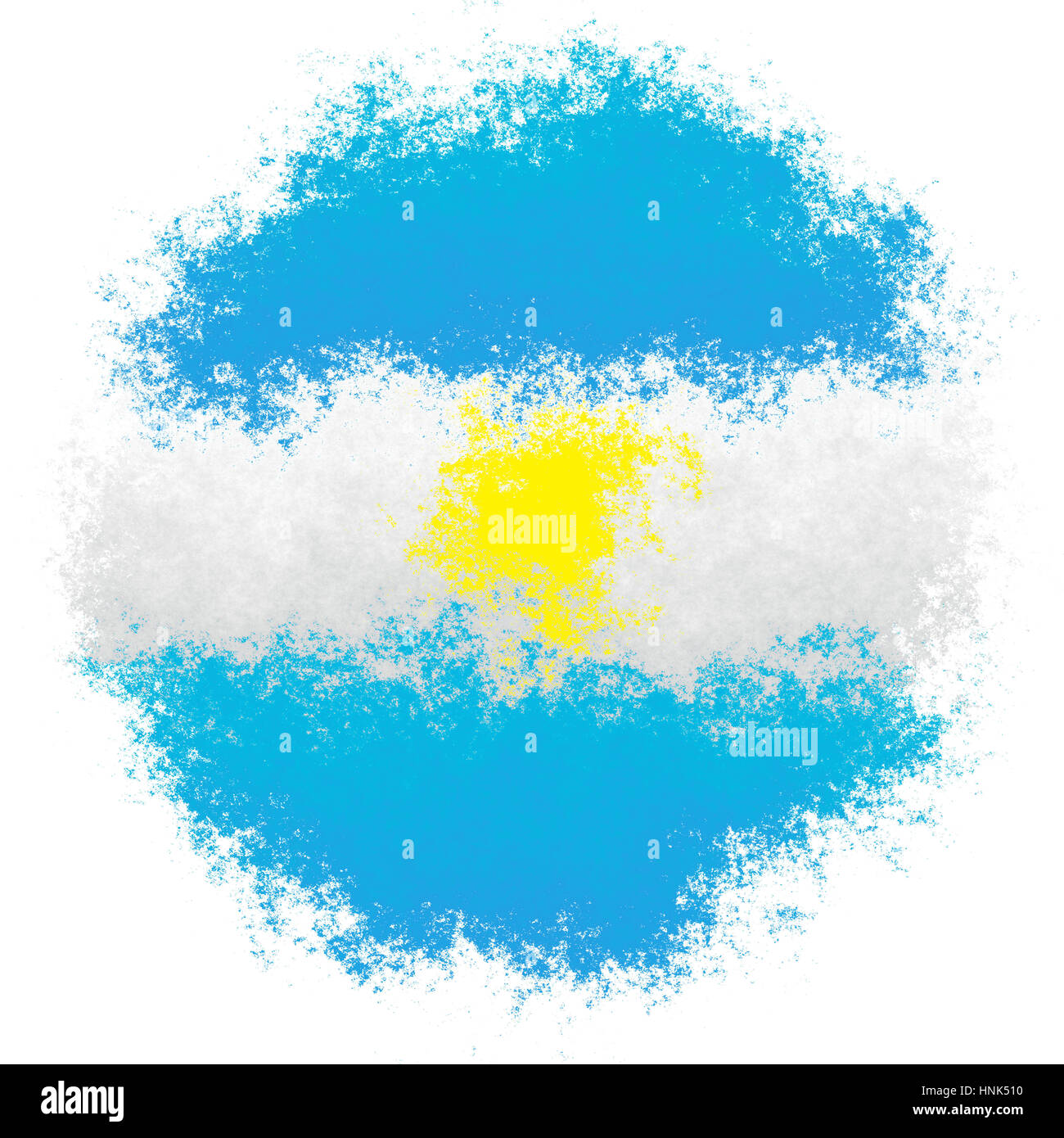 Color spray stylized flag of Argentina on white background Stock Photo ...