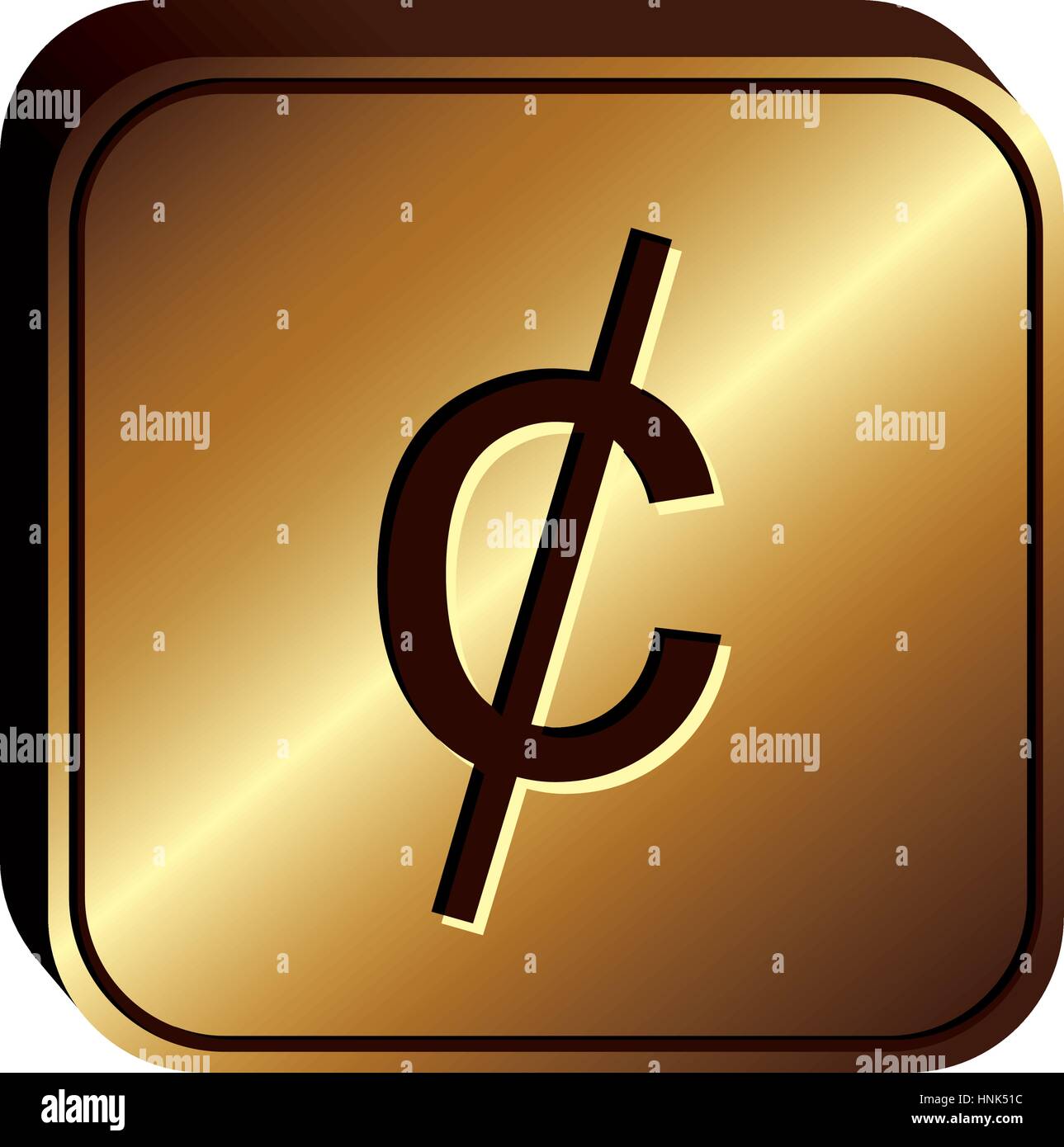 cent penny currency symbol icon image, vector illustration Stock Vector ...