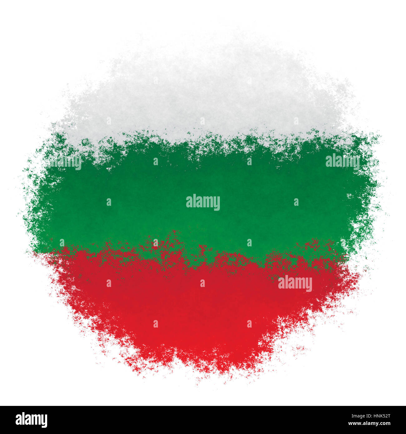 Color spray stylized flag of Bulgaria on white background flag ...