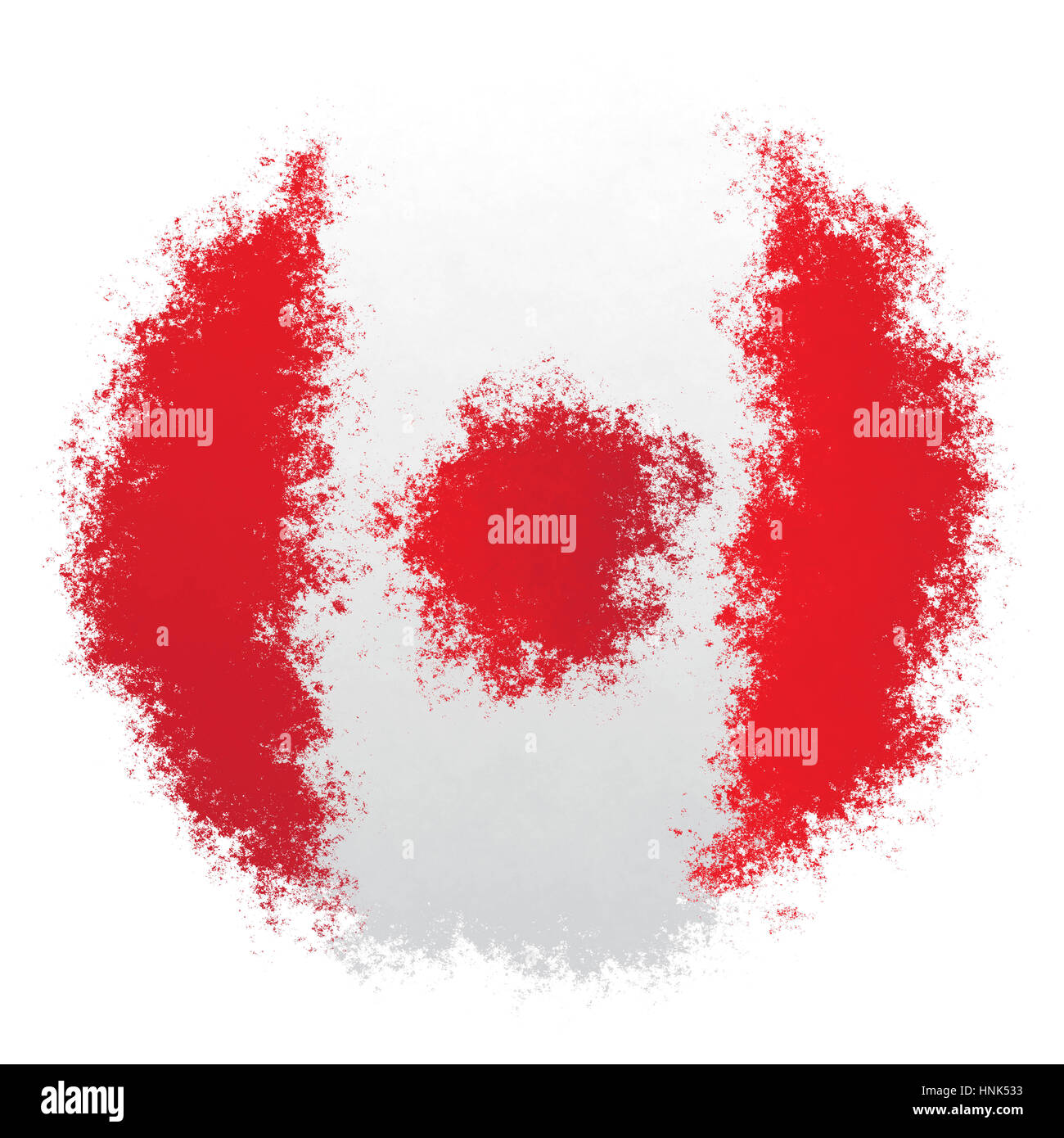 Color spray stylized flag of Canada on white background Stock Photo - Alamy