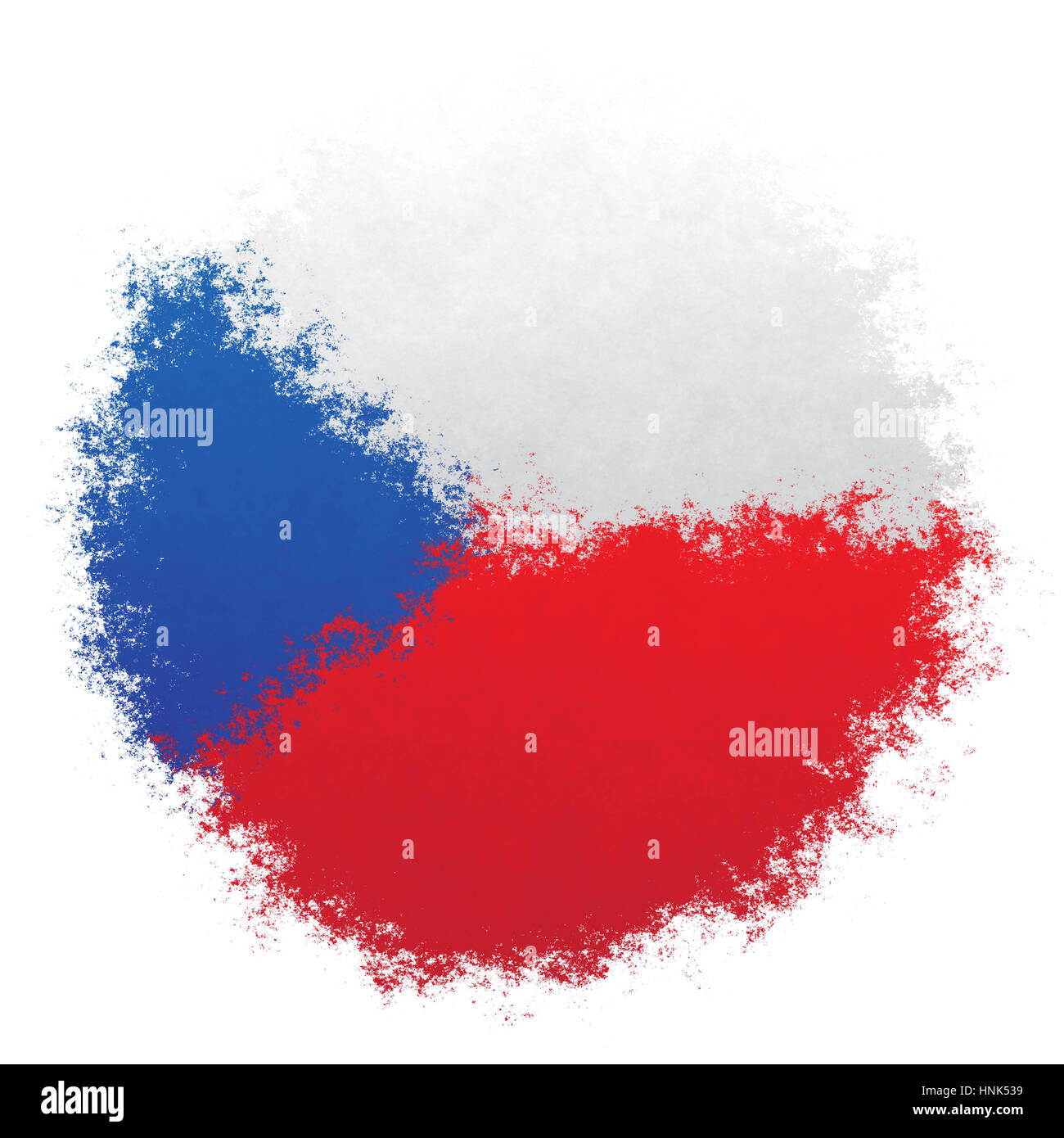 Color spray stylized flag of Czech Republic on white background Stock ...