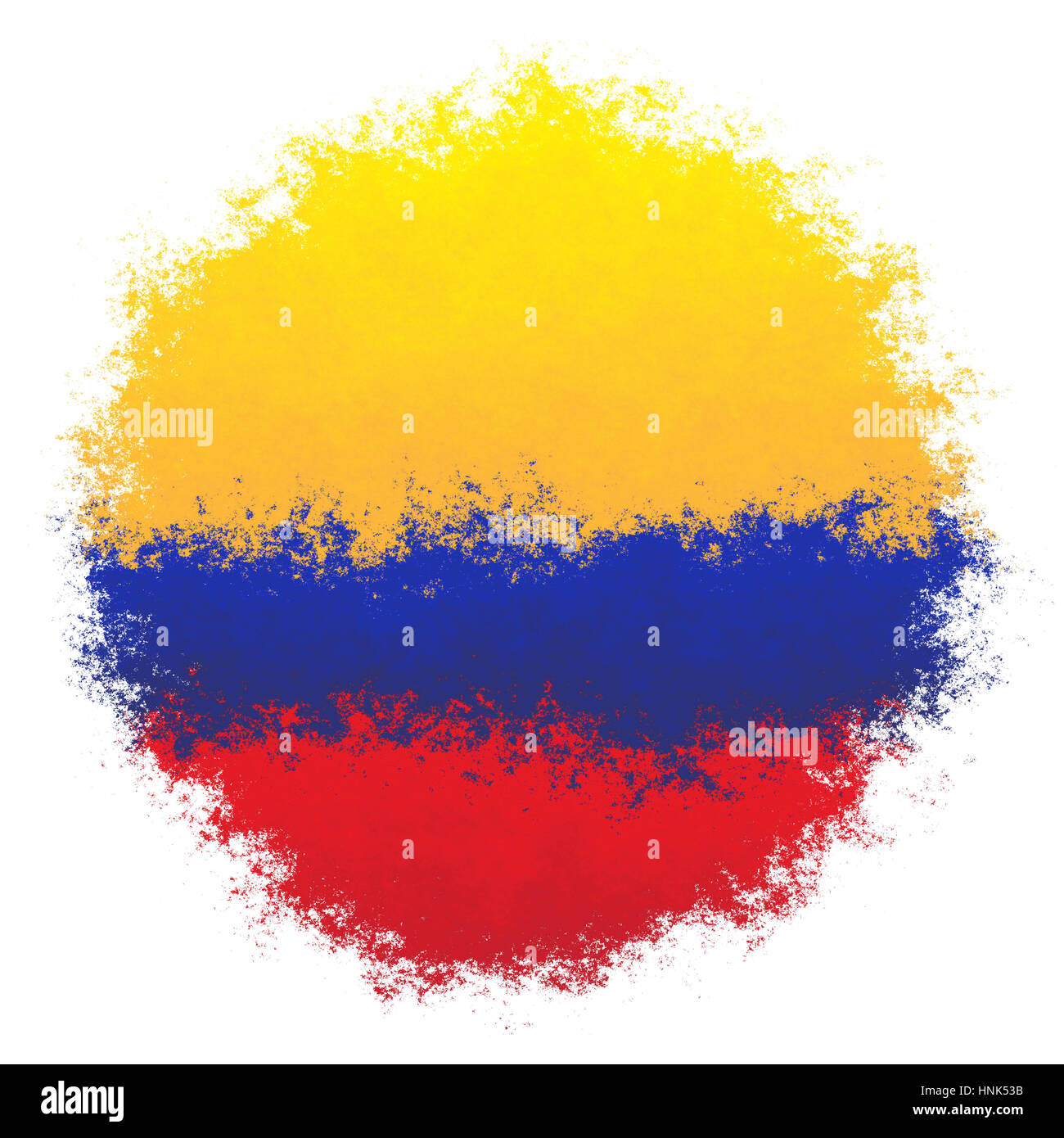 Color spray stylized flag of Colombia on white background Stock Photo ...