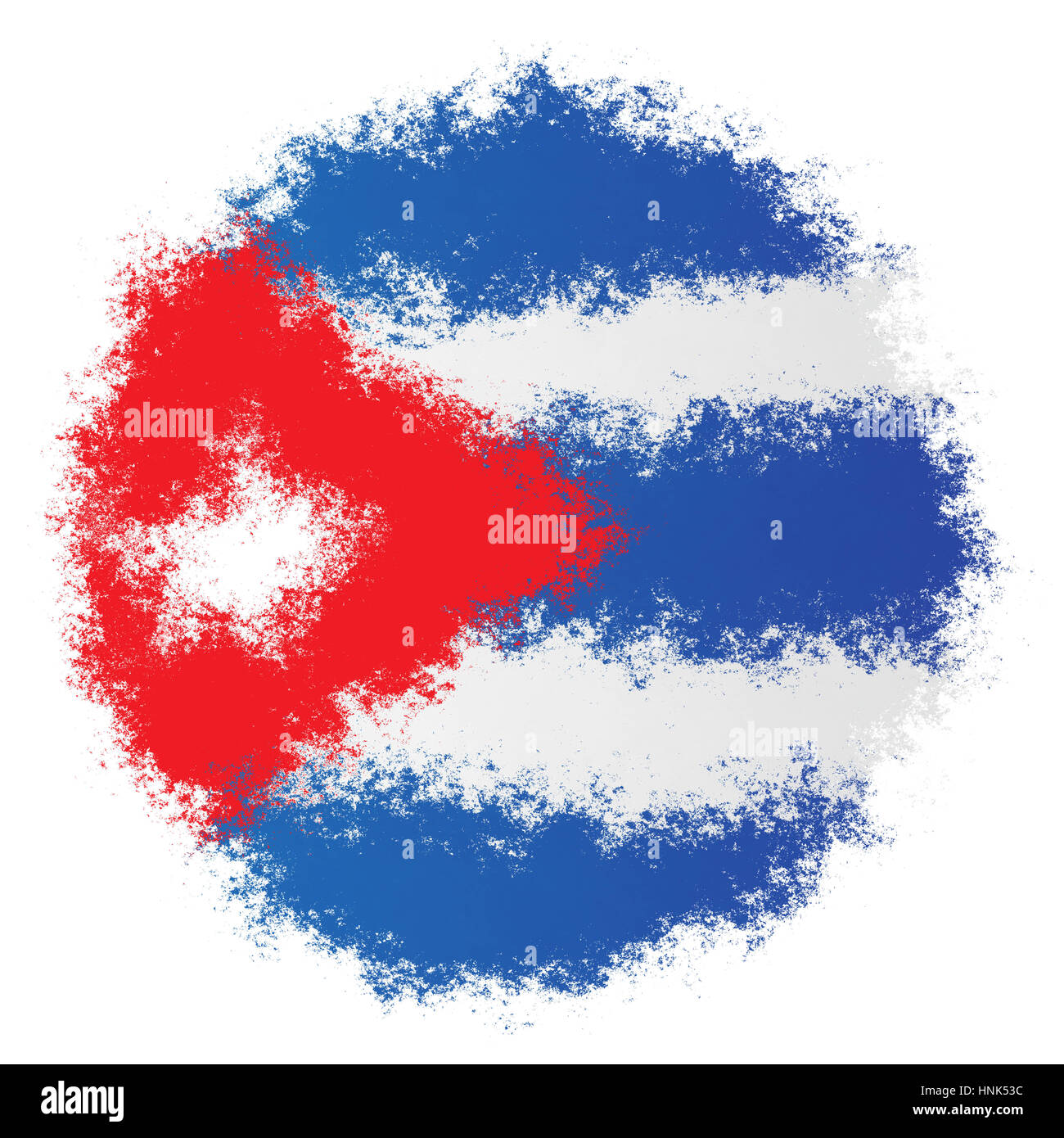 Color spray stylized flag of Cuba on white background Stock Photo - Alamy