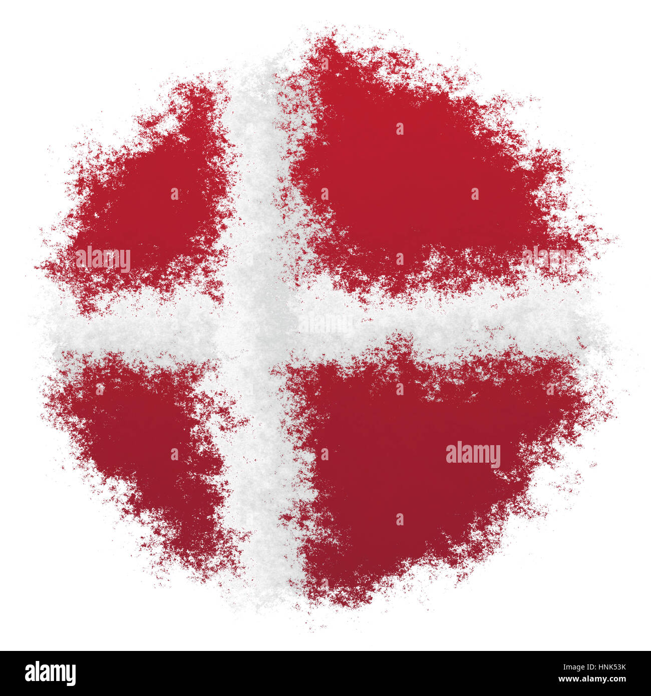 Color spray stylized flag of Denmark on white background Stock Photo ...