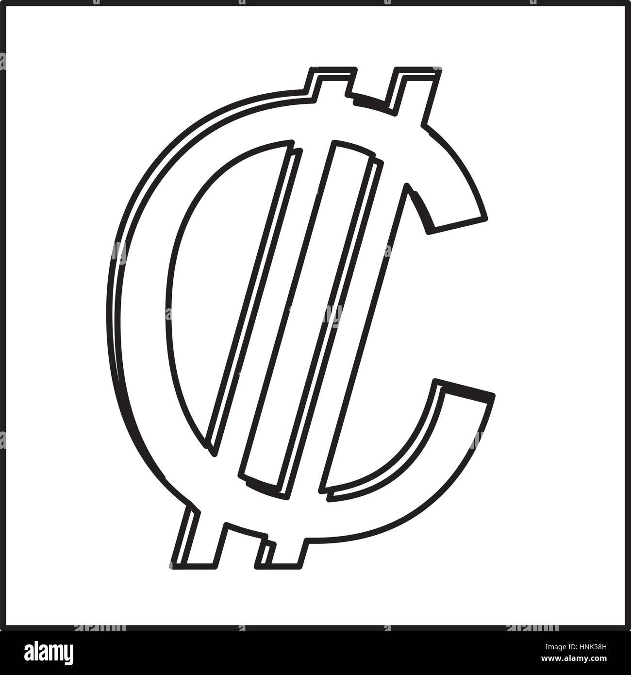 Colon currency symbol icon image, vector illustration Stock Vector ...