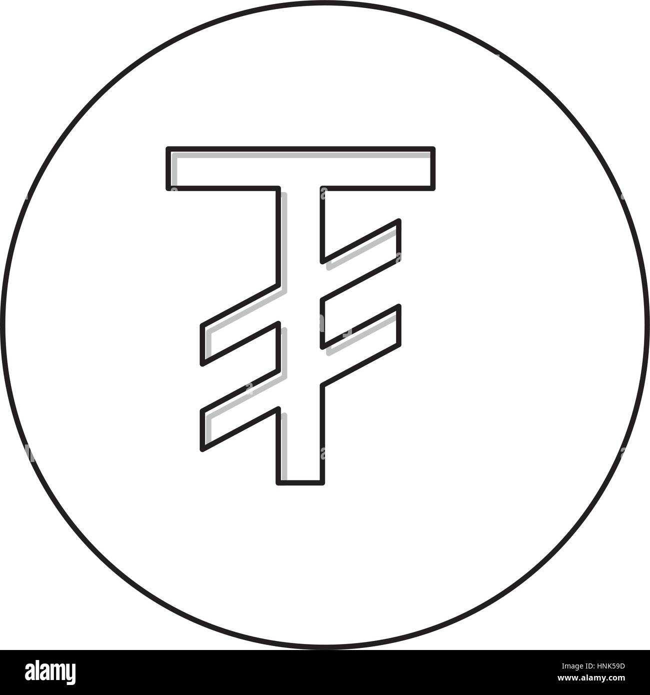 tugriks currency symbol icon image, vector illustration Stock Vector ...