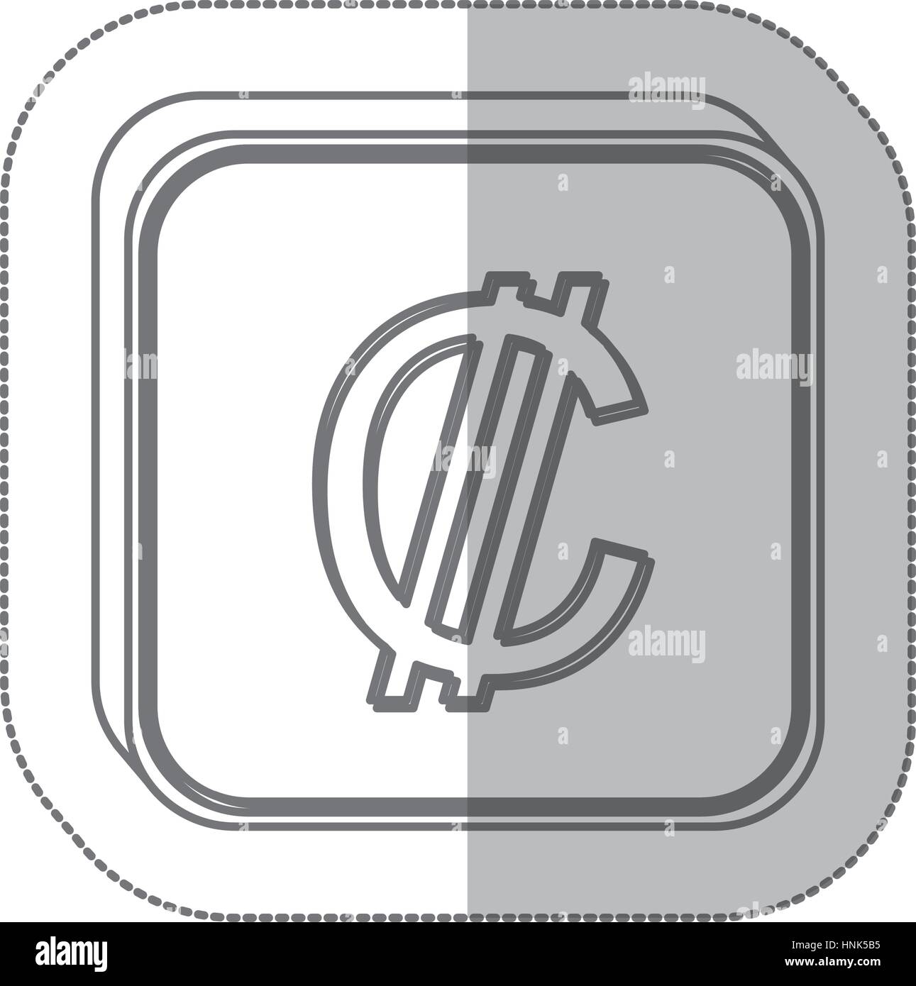 Colon currency symbol icon image, vector illustration Stock Vector ...