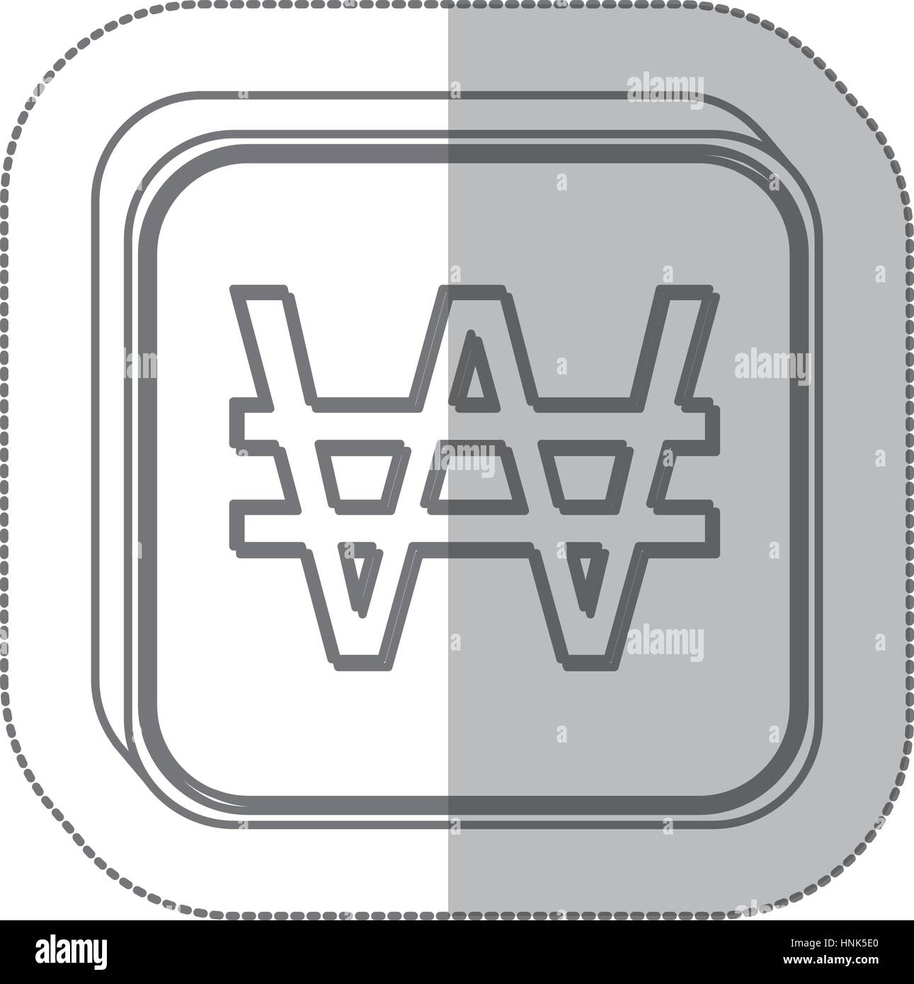 won currency symbol icon image, vector illustration Stock Vector Image ...