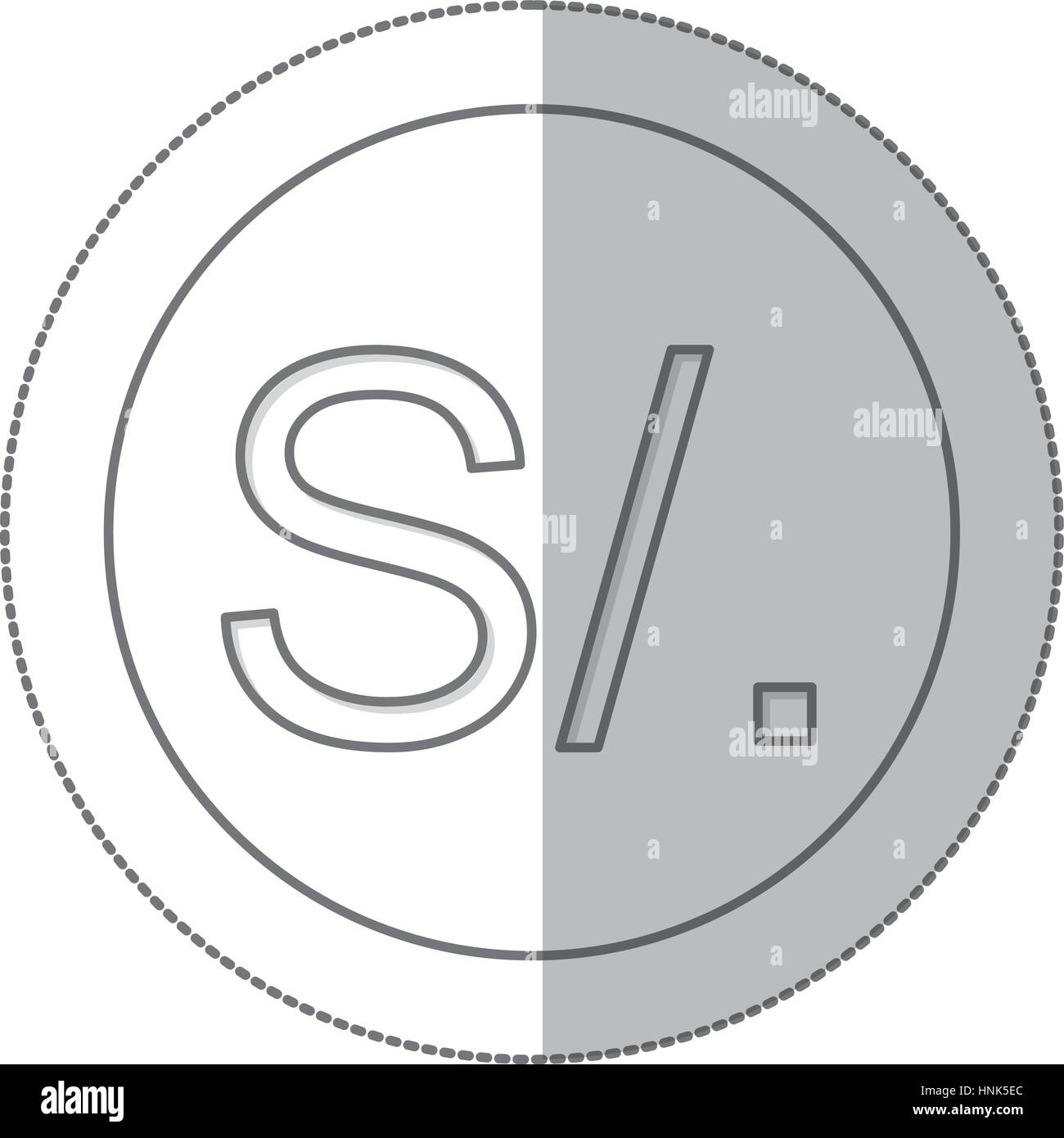 peruvian currency symbol icon image, vector illustration Stock Vector ...