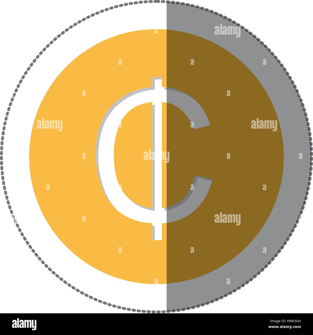 ghanaian cedi currency symbol icon image, vector illustration Stock ...