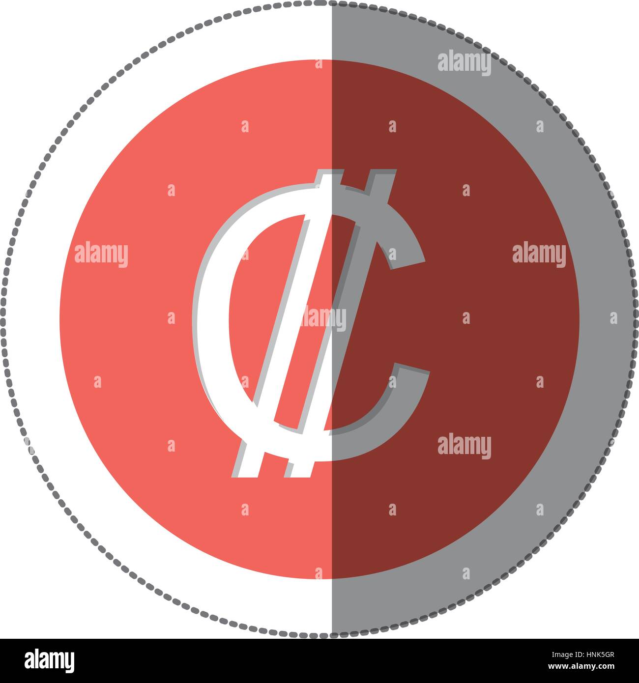 Colon currency symbol icon image, vector illustration Stock Vector ...
