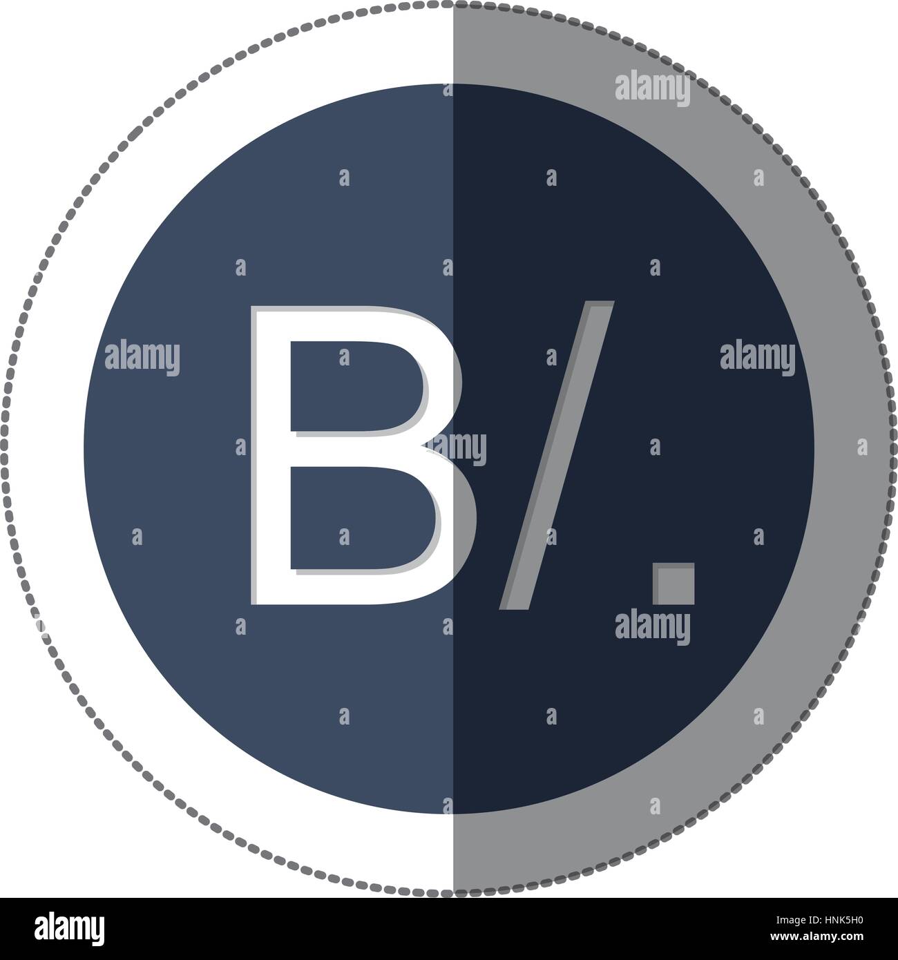 Panamanian balboa currency symbol icon image, vector illustration Stock ...