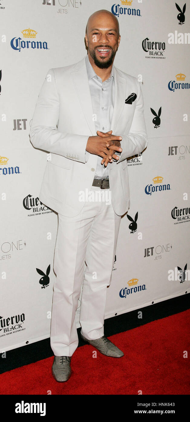 Rapper Common arrives at the Playboy Super Bowl Party in Chandler ...
