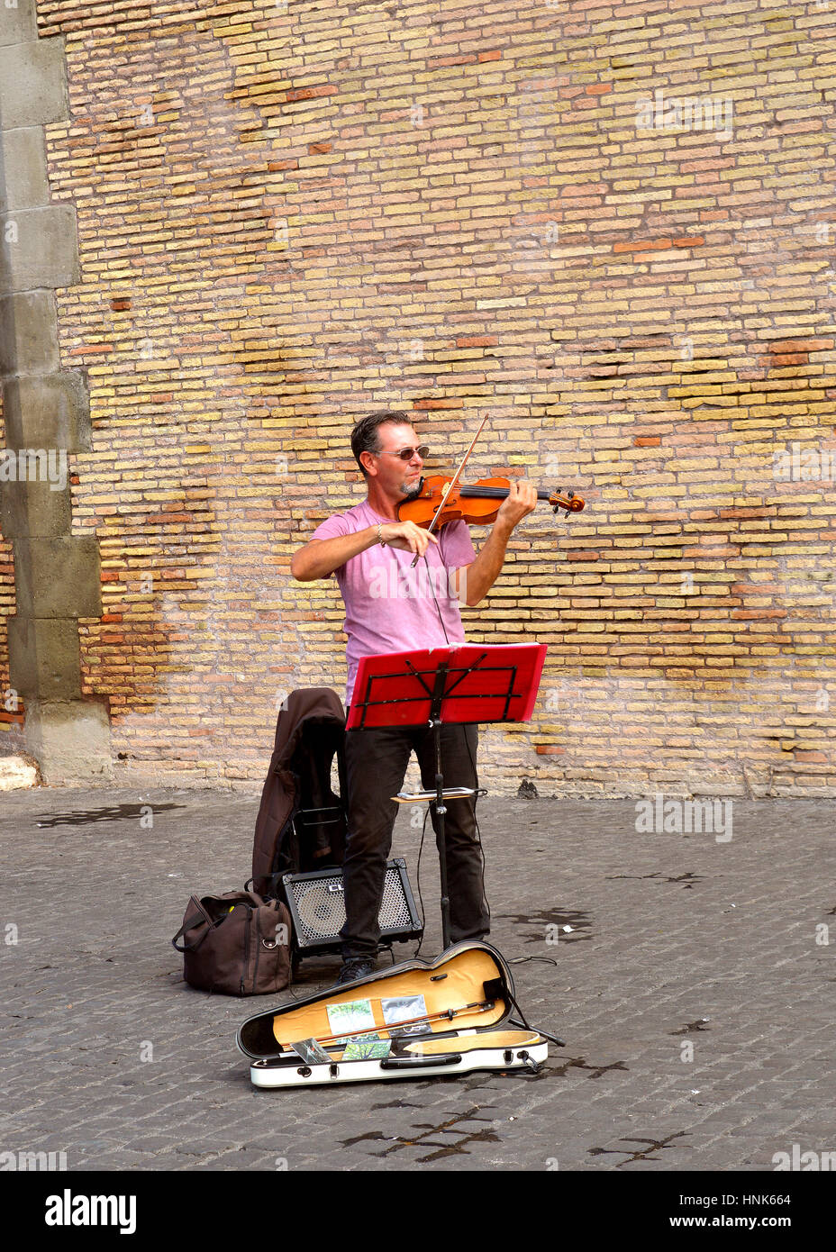 European europe violin busker hi-res stock photography and images - Alamy