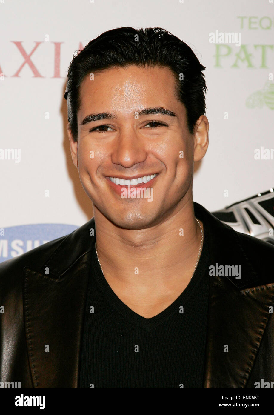 Mario Lopez arrives at the Maxim Super Bowl party at the Stone Rose at ...