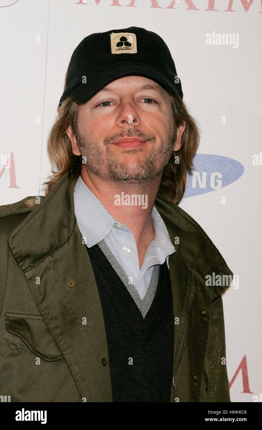 David Spade arrives at the Maxim Super Bowl party at the Stone Rose at ...