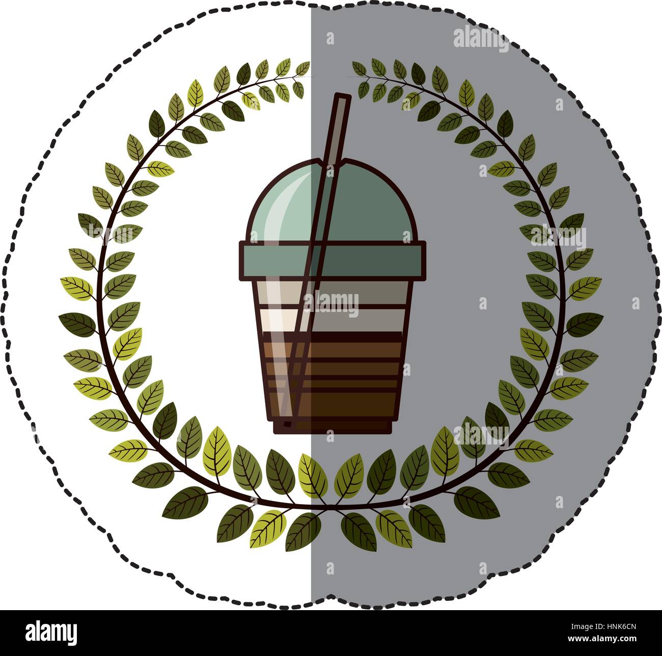 emblem frappe glass icon design, vector illustration image Stock Vector ...