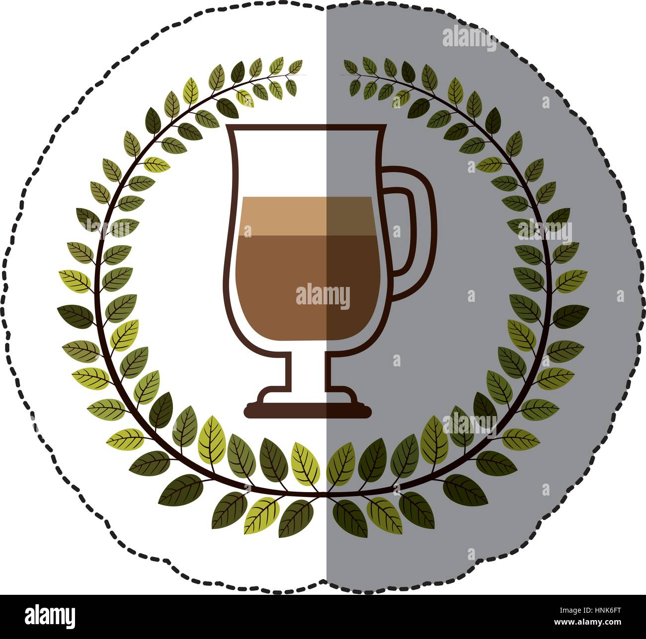 emblem macchiato coffee icon design, vector illustration image Stock ...