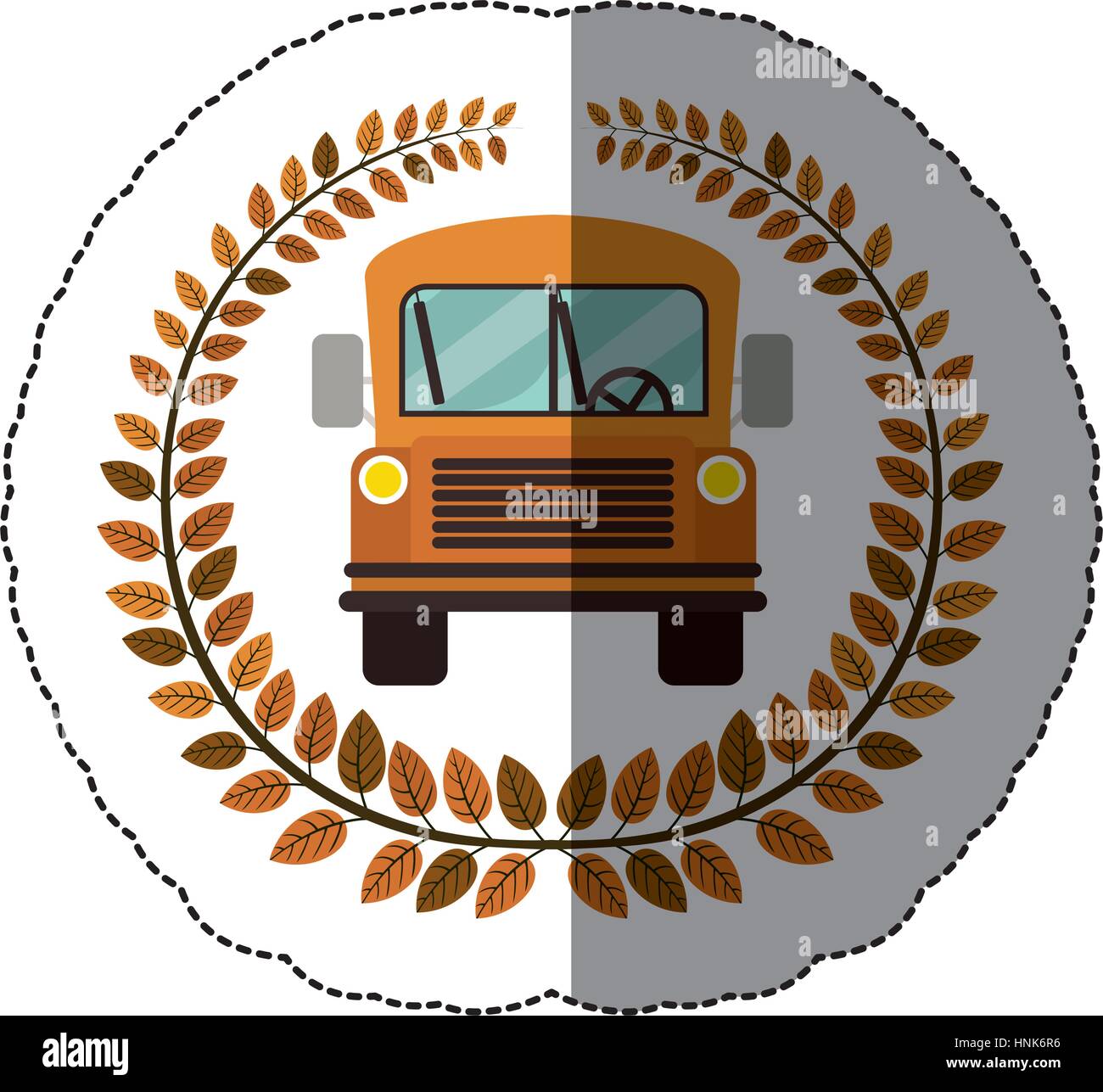 emblem school bus icon design, vector illustration image Stock Vector ...