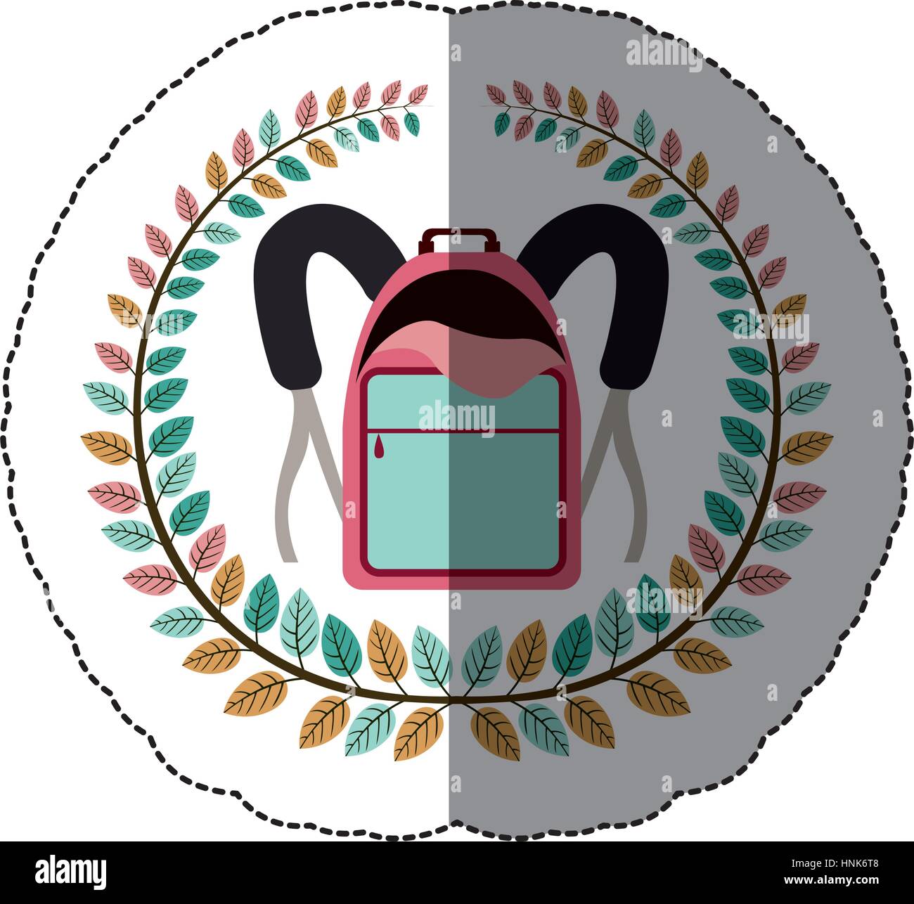 emblem school bag icon design, vector illustration image Stock Vector ...