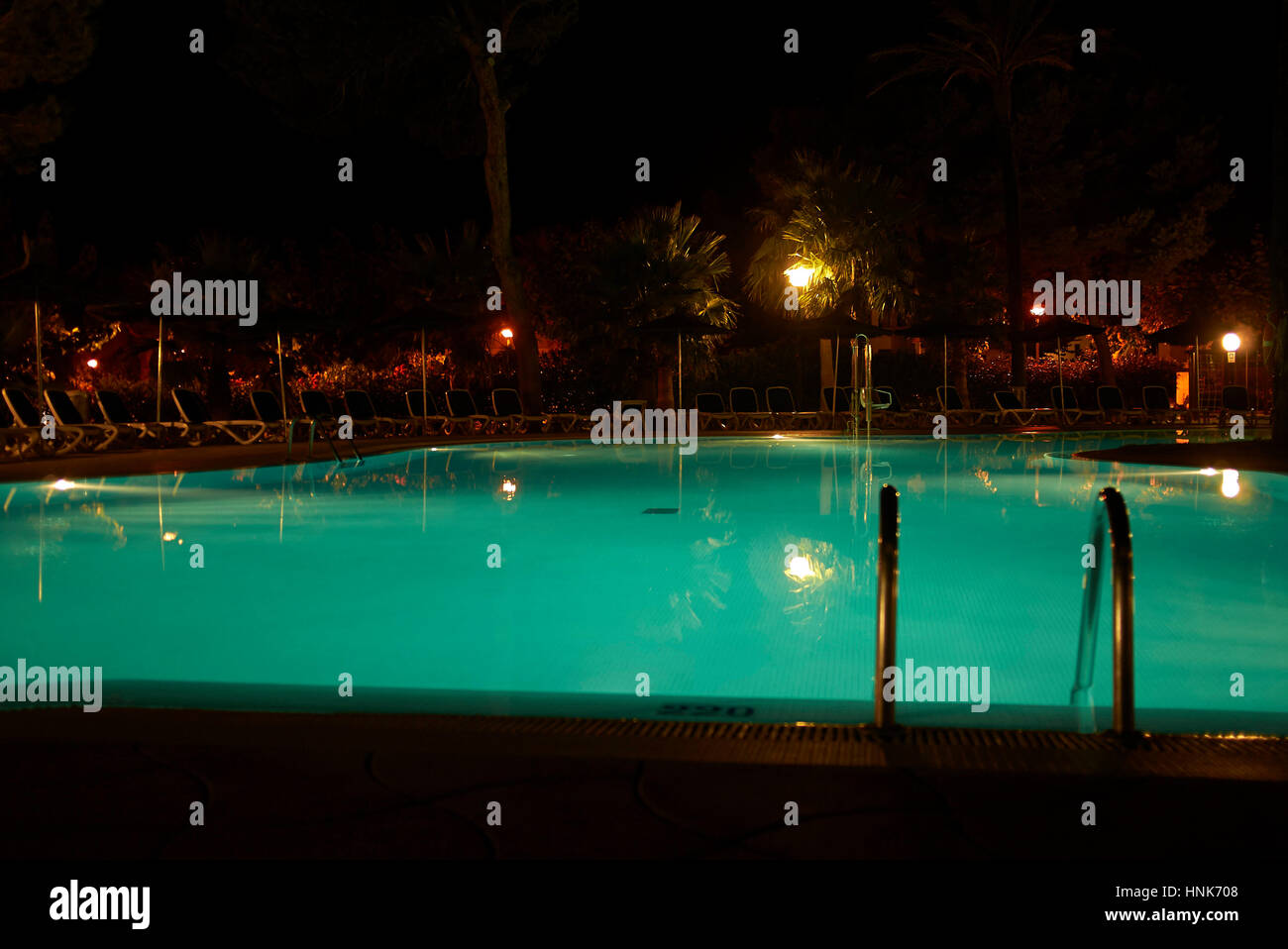 swimming pool at night Stock Photo - Alamy