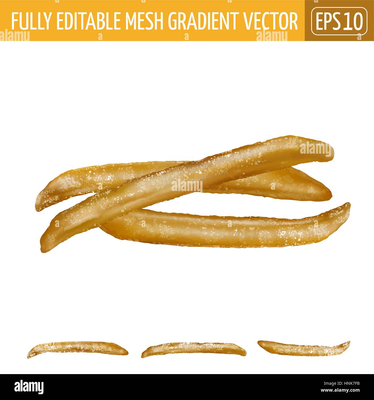 French fries on white background. Vector illustration Stock Vector ...