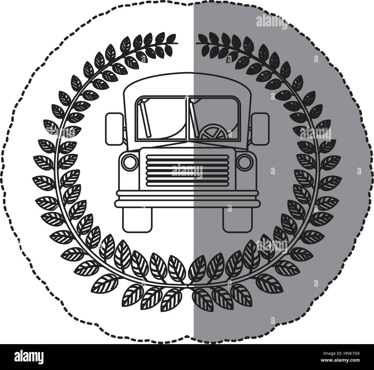 emblem school bus icon design, vector illustration image Stock Vector ...